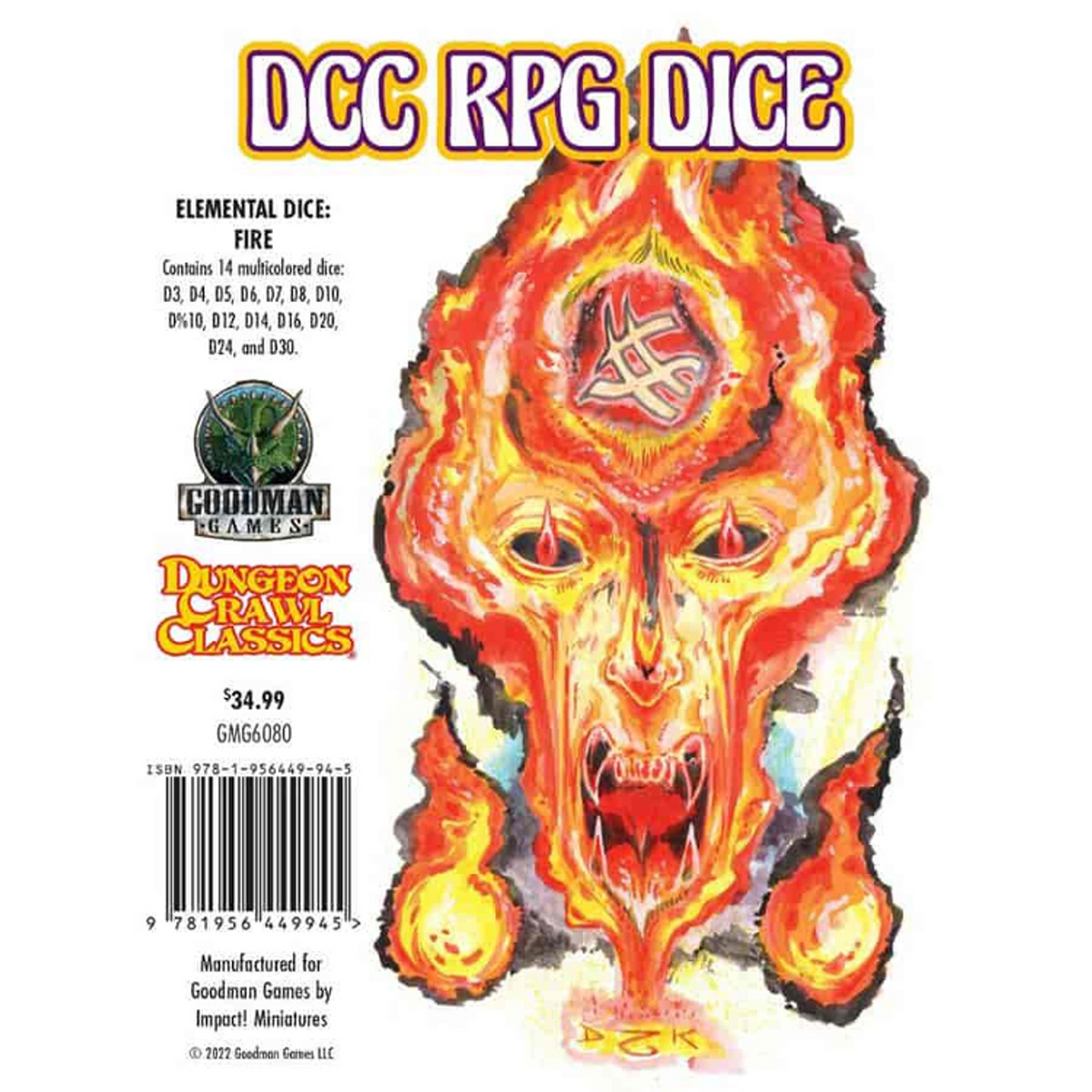 Dungeon Crawl Classics: DCC Dice: Elemental Dice - Fire – Level One ...