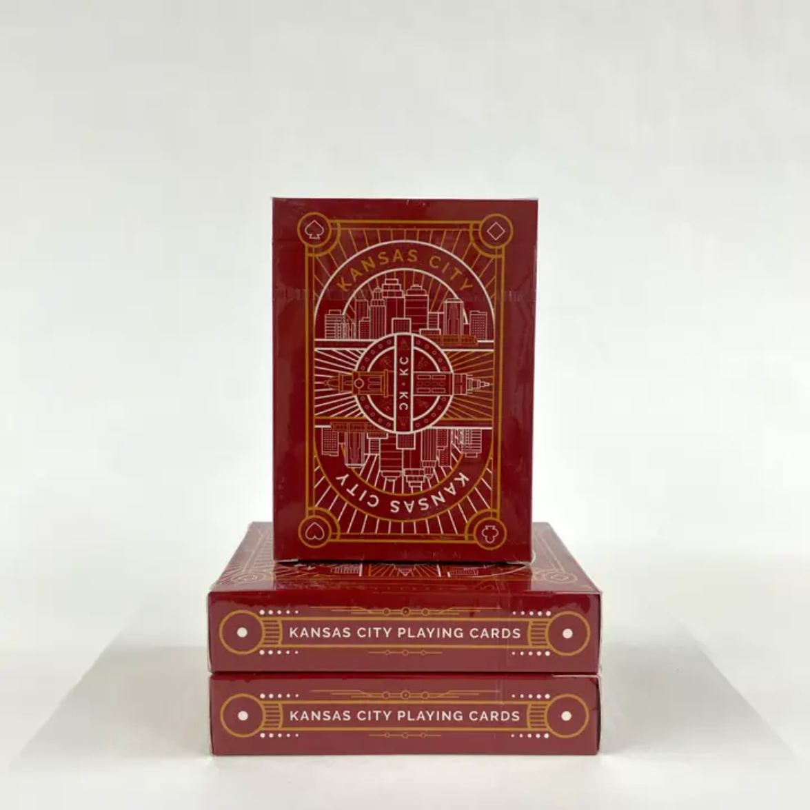 KC Labyrinth: Kansas City Playing Cards - Landmarks - Art Deco - Red ...
