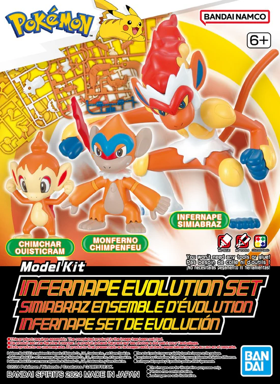 Infernape Evolution Set: "Pokemon" - Bandai Hobby Pokemon Model Kit ...