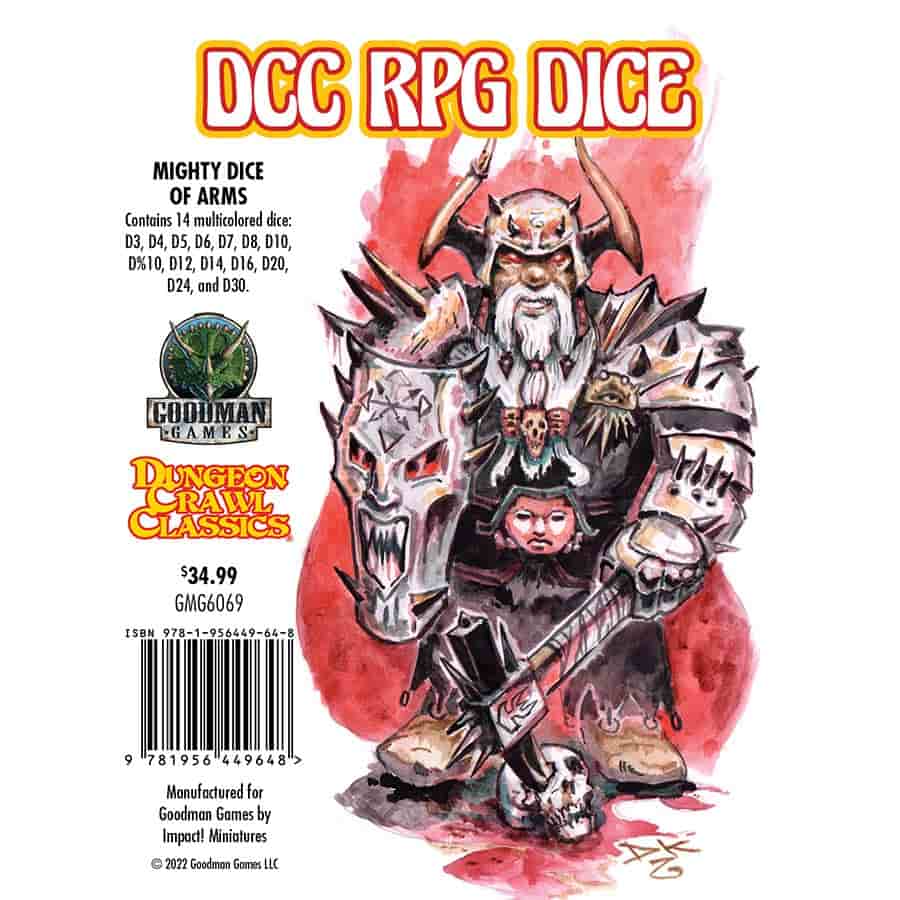 Dungeon Crawl Classics: DCC Dice: Mighty Dice of Arms – Level One Game Shop