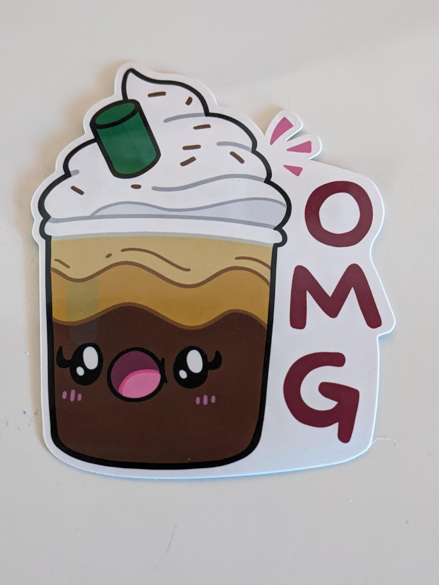 Squishable: Sticker - OMG Coffee – Level One Game Shop