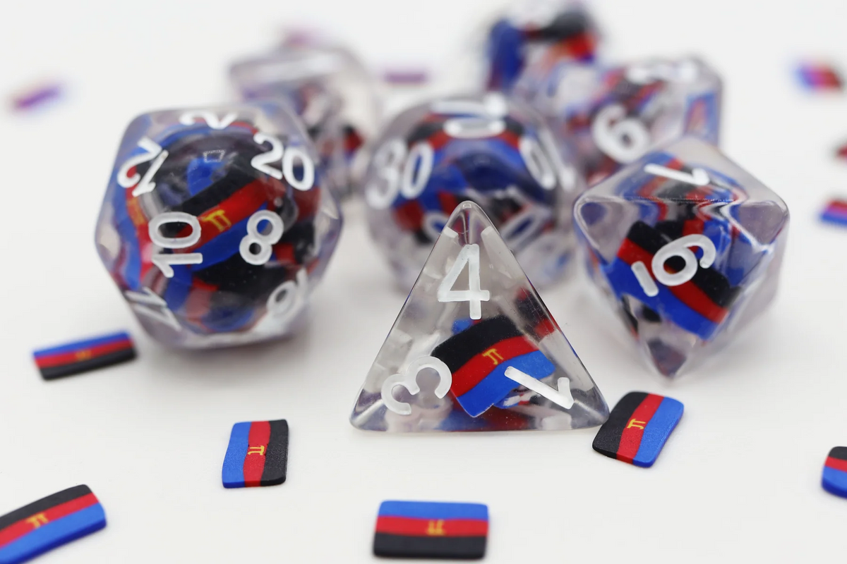 Foam Brain Games: Poly Pride Flag RPG Dice Set – Level One Game Shop