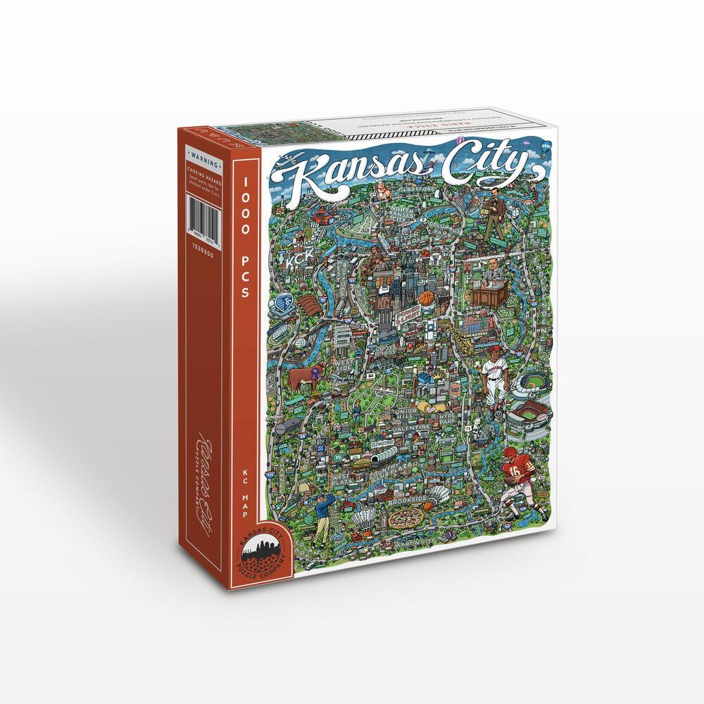 Kansas City Puzzle Company: Kansas City Map Puzzle - 1000 Piece Puzzle ...